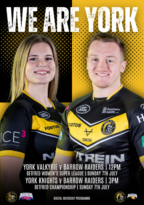 York Valkyrie v Barrow Raiders Ladies & York Knights v Barrow Raiders ...