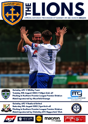 2023/24 Match Programme: Guiseley v Whitby Town and Basford United | Zeeon