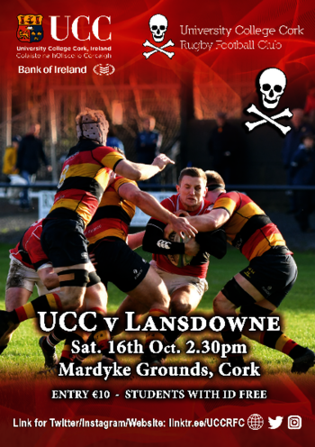 UCC Rugby vs Lansdowne - 20211016 Program | Zeeon