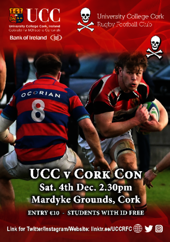 20211204 UCC Rugby vs Cork Con Programme | Zeeon