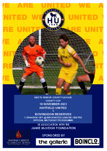Hatfield United v Hemel Hempstead Rovers programme | Zeeon
