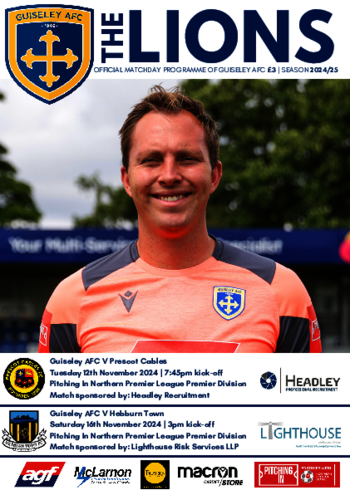2024/25 Guiseley v Prescot Cables & Hebburn Town Matchday Programme | Zeeon