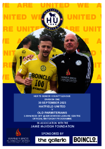 Hatfield United v Hemel Hempstead Rovers programme | Zeeon